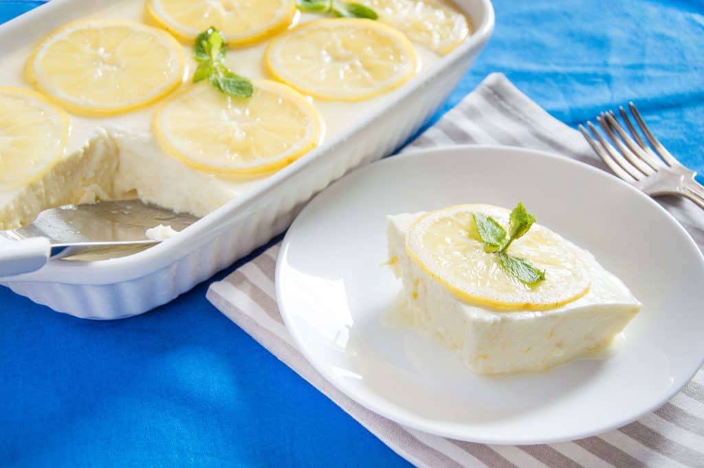 Lemon Semifreddo with Ricotta & Fresh Mint Sauce - Italian Recipe Book