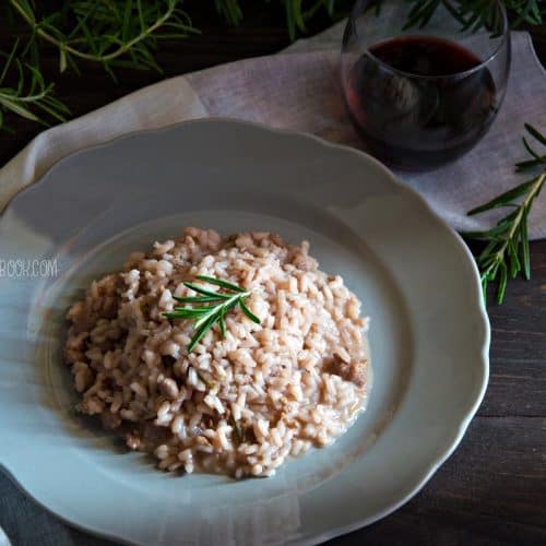Red Wine Risotto With Italian Sausage & Rosemary : Italian Recipe Book