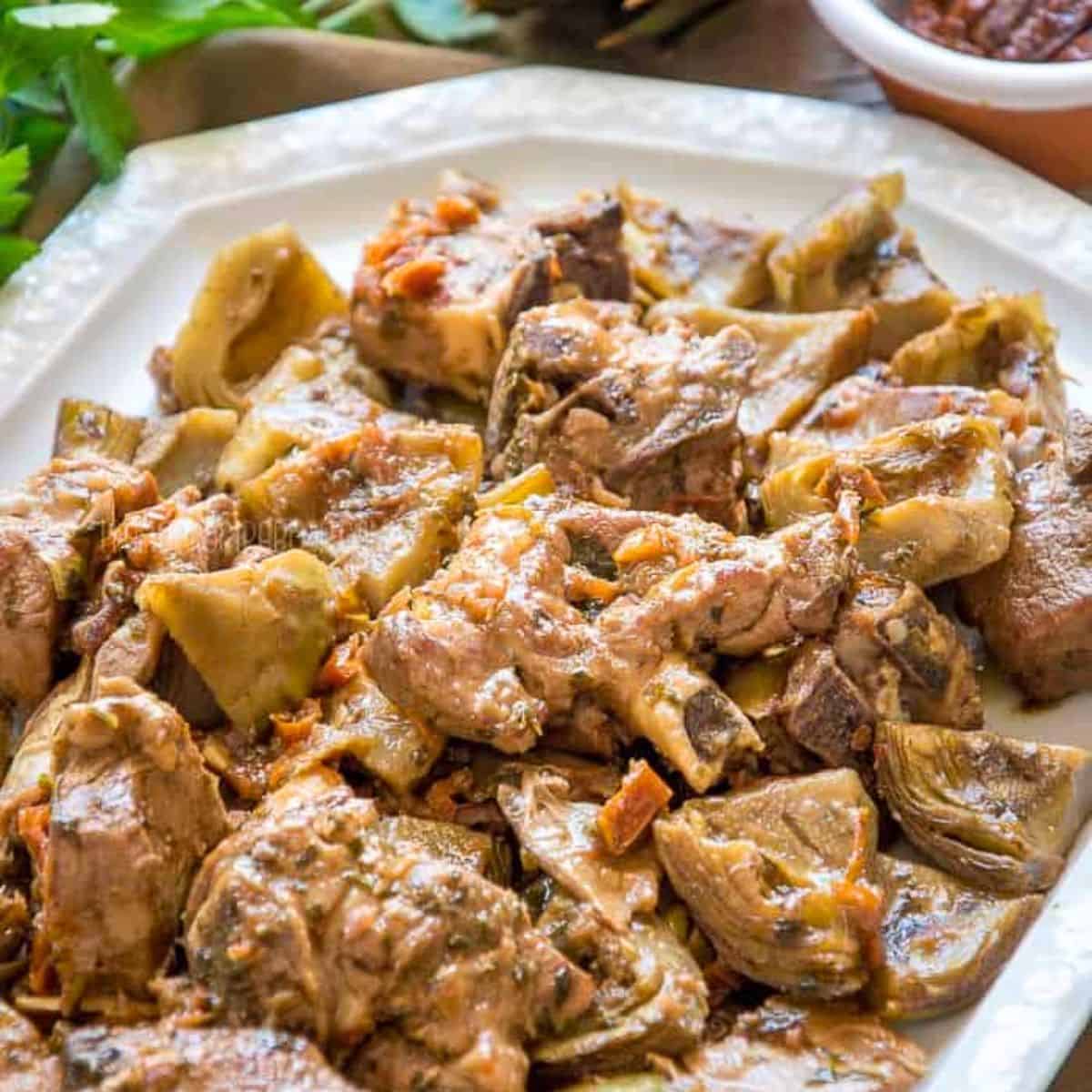 Italian Lamb With Artichokes : Italian Recipe Book