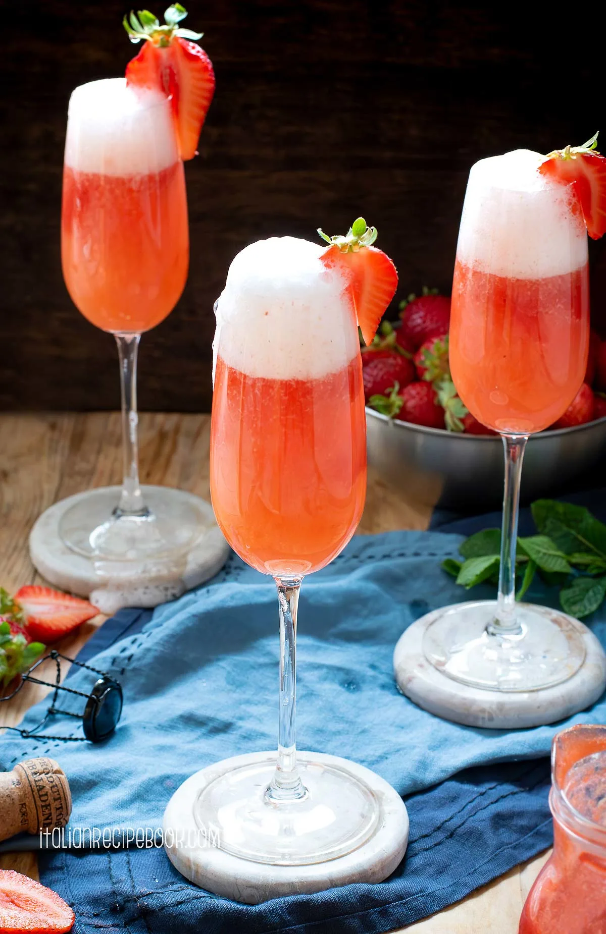 Rossini Cocktail {Strawberry Bellini} - Italian Recipe Book