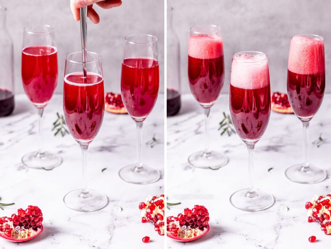 Christmas Prosecco Cocktail (Tintoretto) : Italian Recipe Book